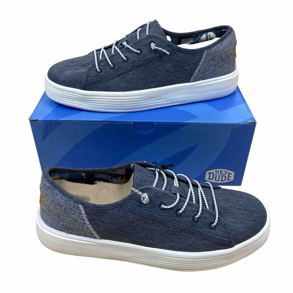 Hey Dude | Shoes | Hey Dude Cody Craft Linen Navy Mens Sneakers Slip On ...